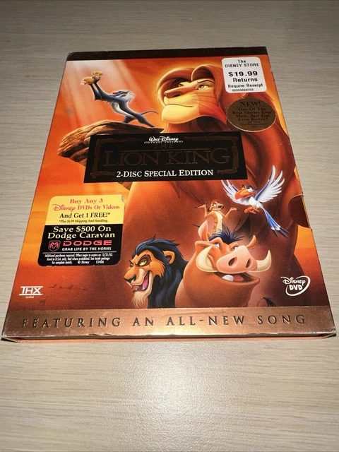 THE LION KING (DVD, 2003, 2-Disc Set, Platinum Edition) $11.80 ...