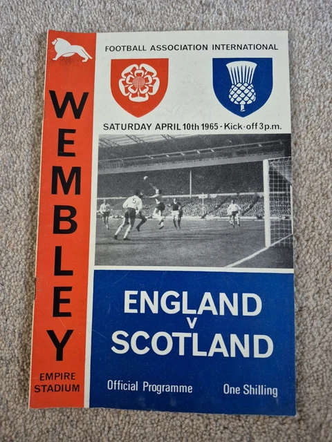 ENGLAND V SCOTLAND 1965 Football Programme including community singing ...