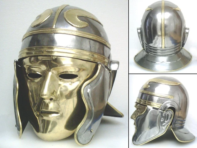 ROMAN CAVALRY HELMET With Face Mask Great Re-enactment LARP Or ...