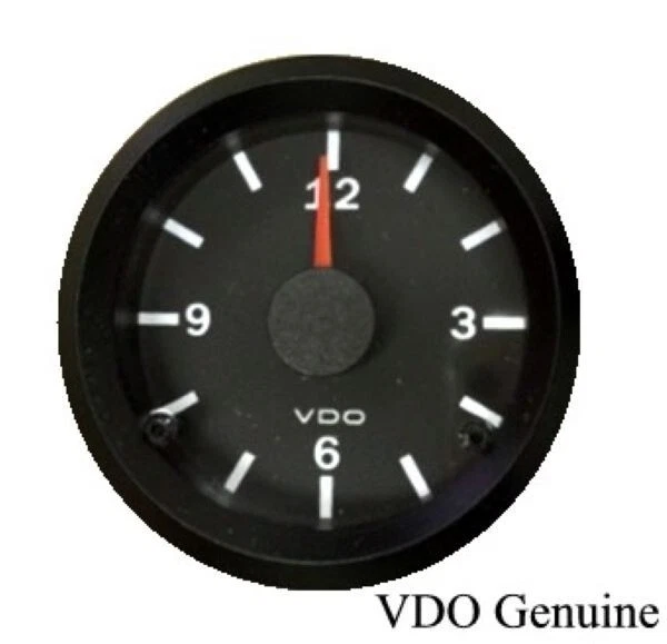 VDO GAUGE CLOCK, genuine Cockpit 370-155, 2-1/16"/52mm, 12/24V dual system EUR 48,87 - PicClick DE