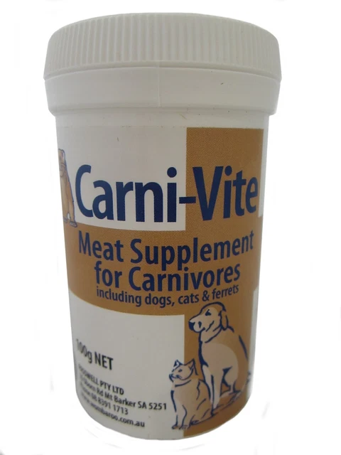 PASSWELL CARNI-VITE 100G dog cat feed supplement carnivore carnivite ...