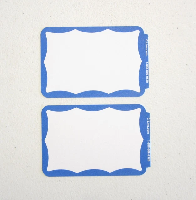 75 BLUE BORDER Badges Name Tags Labels Id Stickers Peel And Stick ...