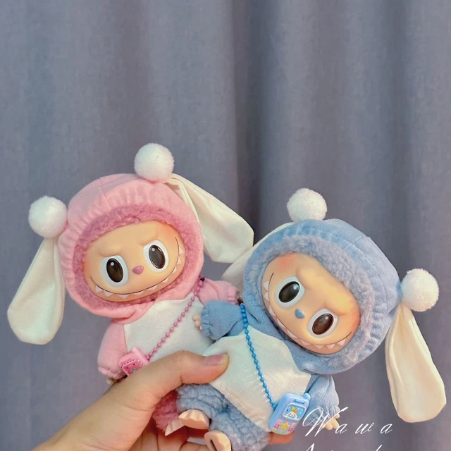 POP MART LABUBU The Monsters Plush Diy Cute Clothes Set +Toy Mobile ...