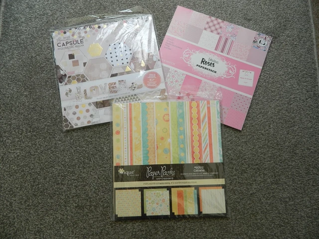 PAPER AND CARD stock bundle - 12 x 12 pads - 3 various included (A) £5. ...