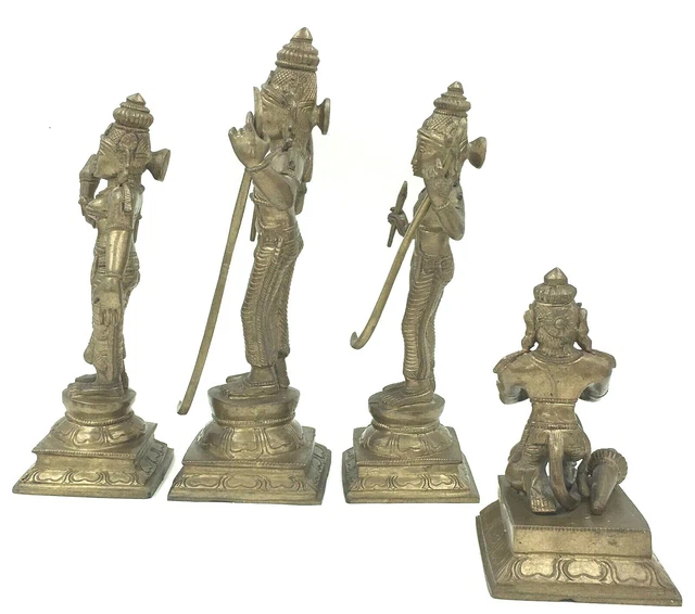 BRASS BRONZE METAL Rama Hanuman Ramayana Vishnu Statue Antique Chola ...