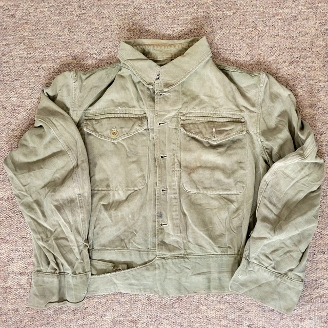 WW2 1944 DATED Denim Battledress Jacket Bd British Army Uniform ...