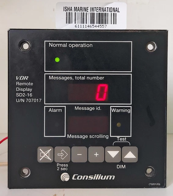 CONSILIUM SD2-16 VDR Remote Display 4557 Black $540.86 - PicClick AU