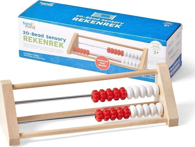 HAND2MIND 20 BEAD Wooden Sensory Rekenrek, Abacus For Kids Math, Math ...