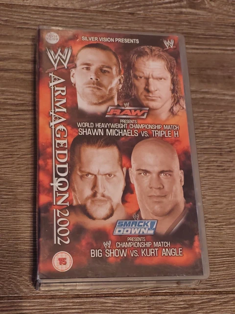 WWE ARMAGEDDON 2002 VHS Triple H, Big Show, Kurt Angle, Shawn Michaels ...
