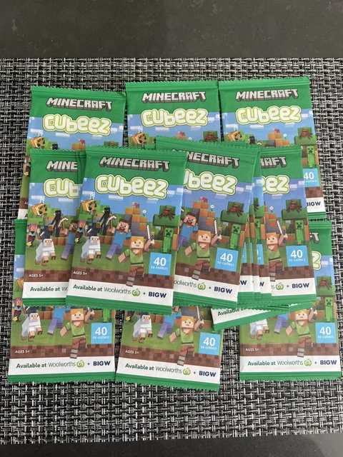 NEW MINECRAFT CUBEEZ 2025 Woolworths Unopened Collectable Packs 21 $21. ...