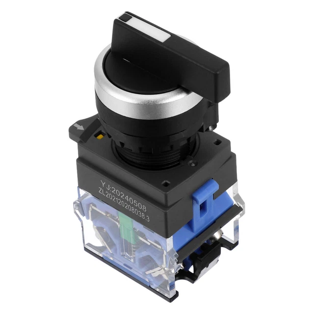 ROTARY 3-POSITION SELECTOR Switch with Knob Maintained Latching ...
