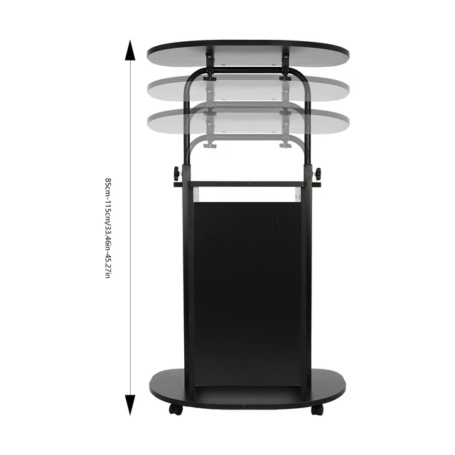 LECTERN PODIUM LAPTOP Stand, Mobile Height Adjustable Church Classroom ...
