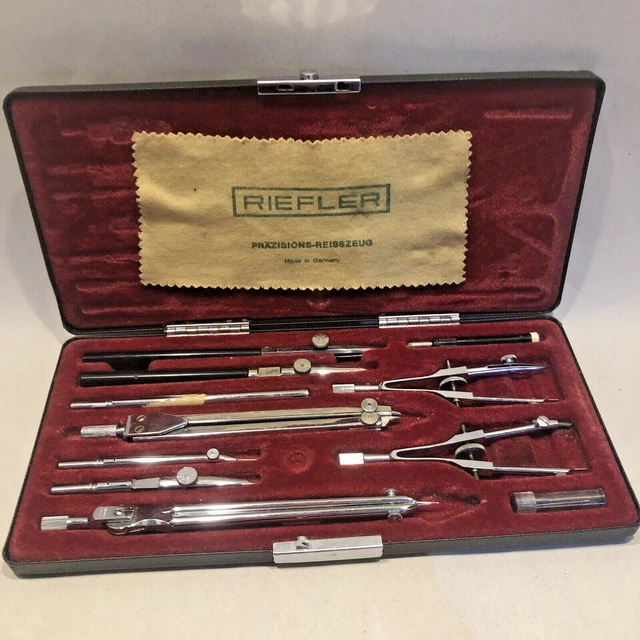 VINTAGE TECHNICAL DRAWING Instrument Set by Riefler Germany No.A16 ...