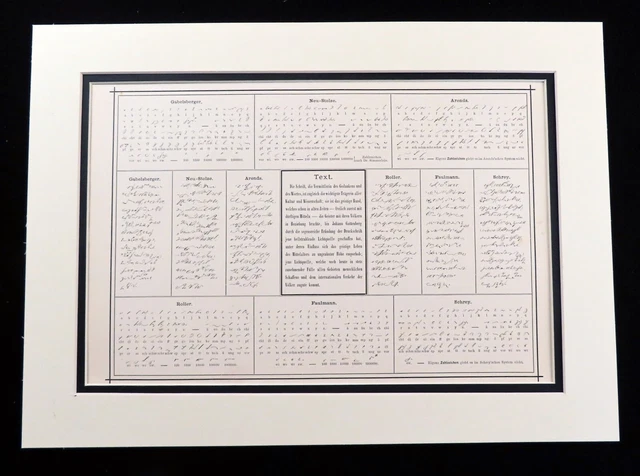 ANTICO STENOTYPE ALFABETO Stenografia Lettere Printers Campione Font ...