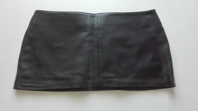ECHT LEDER ROCK super Mini v. Crazy outfits schwarz M/40 RV Minirock £ ...