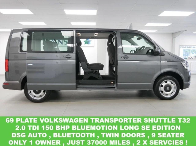 69 VW TRANSPORTER Shuttle T32 2.0 Tdi 150 Bmt Lwb Se Dsg Automatic 9 ...