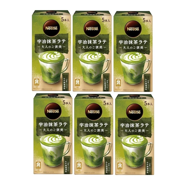NESTLE UJI MATCHA Latte Instant Coffee Japan 6 Boxes of 5 Sticks Per ...