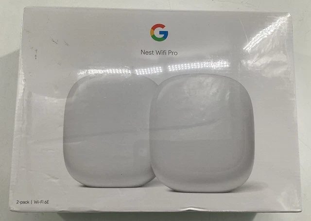 GOOGLE NEST WIFI Pro Wi-Fi 6E Router Mesh System - Snow (2-Pack) $175. ...