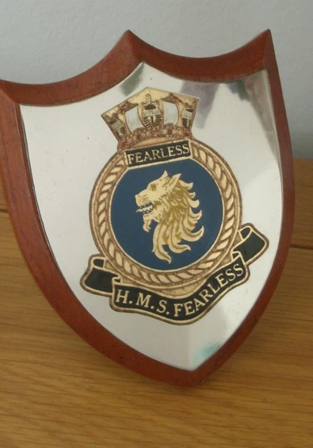 & H.M.S. FEARLESS " Free Standing Small Plaque £4.00 - PicClick UK