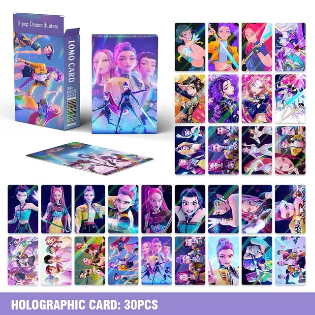 KPOP DEMON HUNTERS Card Anime Peripheral Rumi Mira Zoey Jinun Photo ...