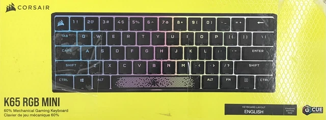 CORSAIR K65 RGB MINI 60% Mechanical Gaming Keyboard Cherry MX Speed ...