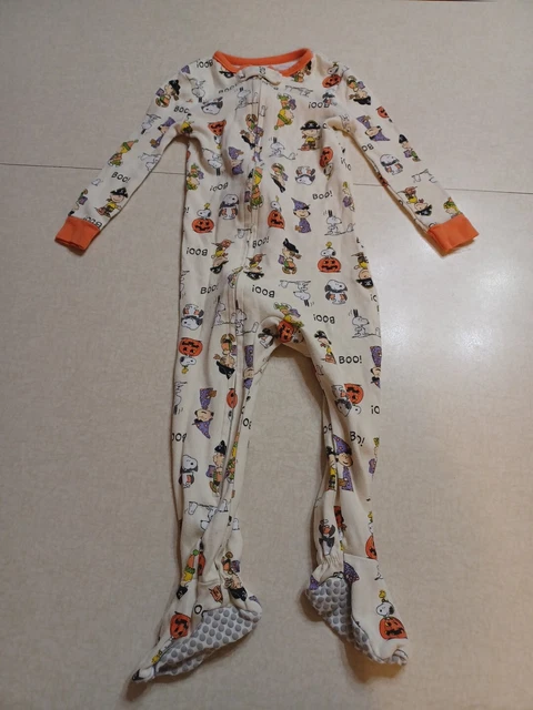 PEANUTS BABY FOOTSIE 18 Months Snoopy Halloween Linus Lucy Sally $16.58 ...