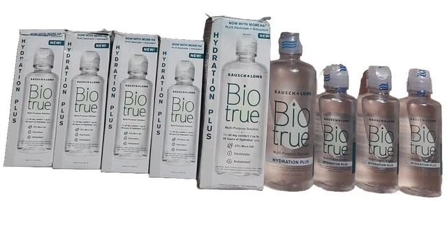 BIO TRUE HYDRATION Plus Contact Lens Solution (4 Bottles) 10 oz ea ...
