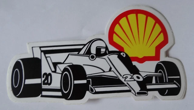 WERBE-AUFKLEBER SHELL F1 Tankstelle Formel Eins 80er Oldtimer ...