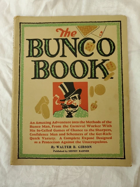 THE BUNCO BOOK By Walter B. Gibson, Spiral Bound Scarce Copy, 1946 £47. ...