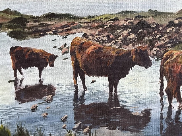 MARGARET PERRETT (BRITISH) Cattle on the Isle of Skye A fine ...