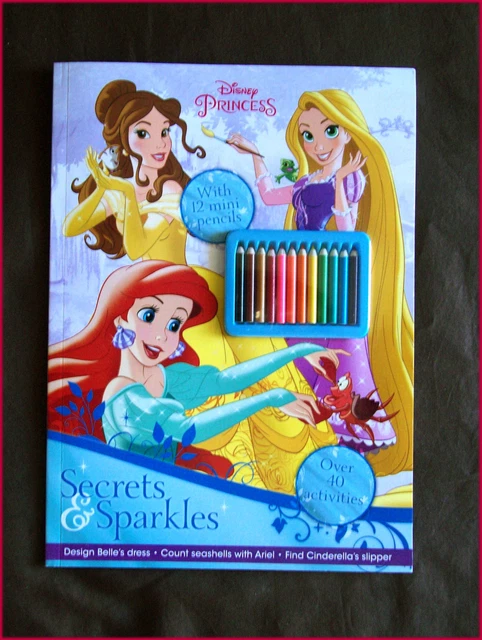 DISNEY PRINCESS SECRETS & SPARKLES - Colouring in Activity BOOK Mini ...