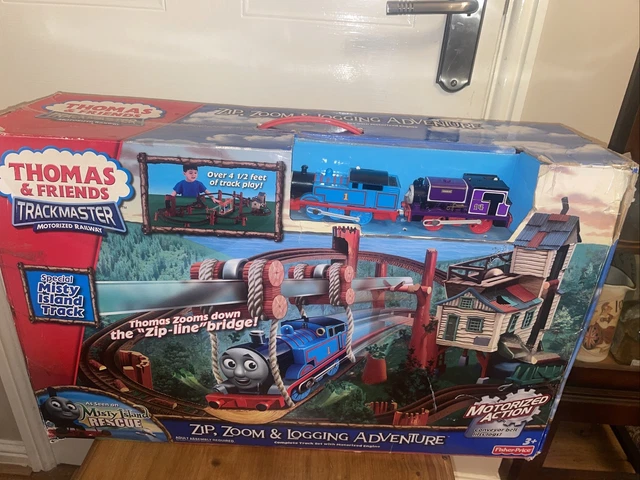🚂THOMAS & FRIENDS TRACKMASTER (Zip, Zoom & Logging Adventure) £49.99 ...