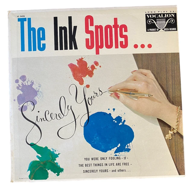 THE INK SPOTS SINCERELY YOURS VL 3606 LP Album Mono 1958 Gloversville ...