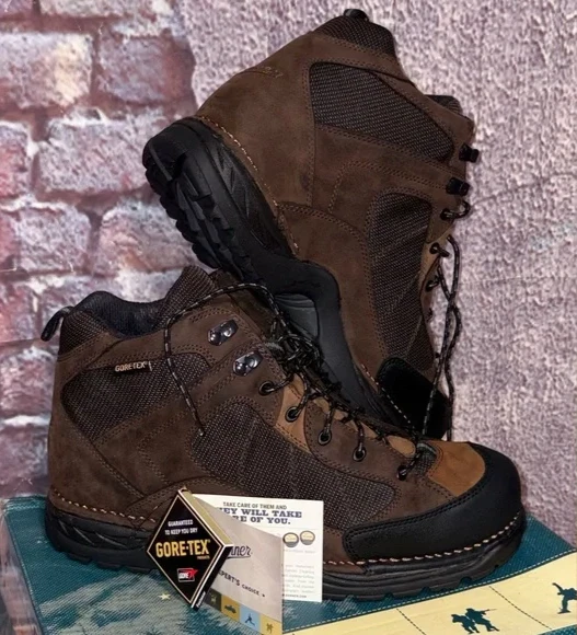 DANNER RADICAL 452 5.5in Mens Dark Brown Leather GTX Hiking Boots SZ 14 ...