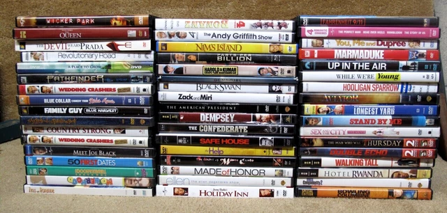 DVD LOT OF 50 Movies. Photos of actual titles, with Cases, DVD ...