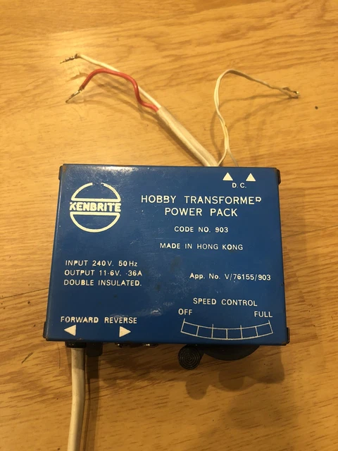 KENBRITE HOBBY TRANSFORMER Power Pack DC 11.6 volt output & Transformer ...