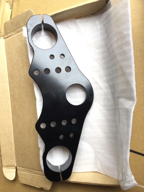 BMW R80/R100 BILLETTE haut noir Yoke triple arbre pince café racer 38,5 ...