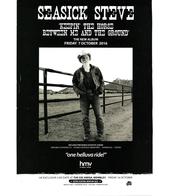 PTP72 MAGAZINE ADVERT 11X9" Seasick Steve : Keeping The Horse Between ...