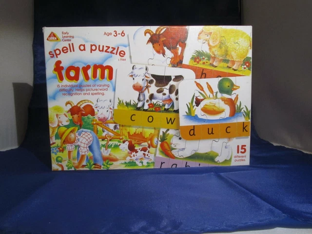 EARLY LEARNING CENTRE “spell a puzzle farm” product no I-7988 - Age 3-6 ...