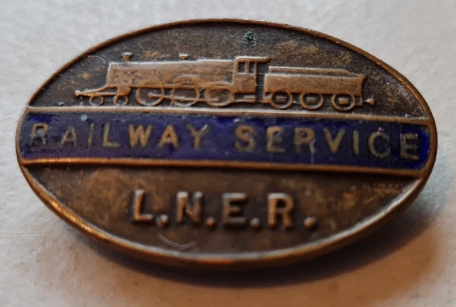 ANTIQUE VINTAGE ENAMEL L.n.e.r. Railway Badge.locomotive.train.uniform ...