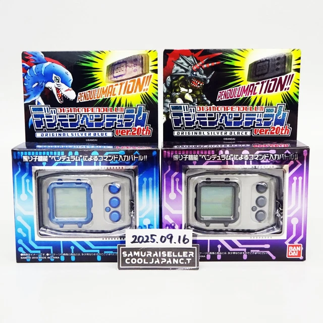 BANDAI DIGITAL MONSTER Digimon Pendulum ver.20th Original Silver Black ...
