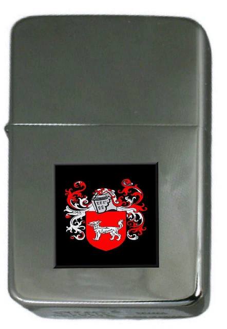 LOWE FAMILIA CREST Apellido Escudo de Armas Tabaco Ligther Grabado ...