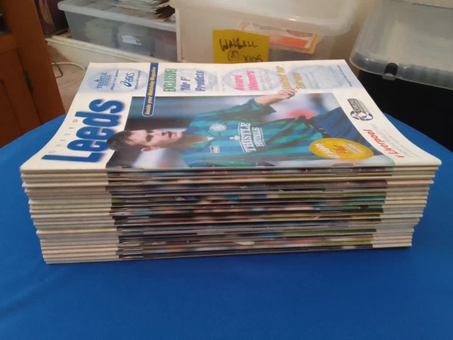 LEEDS UNITED 1995/1996 Home Football Programmes x 26 (Near Complete ...