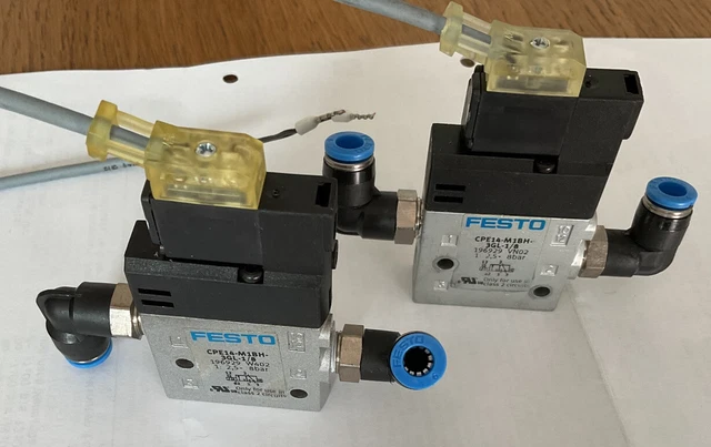 2X FESTO CPE14-M1BH-3GL-1/8 Magnetventil+MSZE-3-24DC EUR 19,00 ...