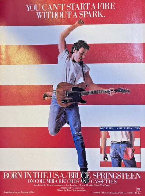 VINTAGE MAGAZINE ADVERTISEMENT 1984 Bruce Springsteen Album Born In The ...
