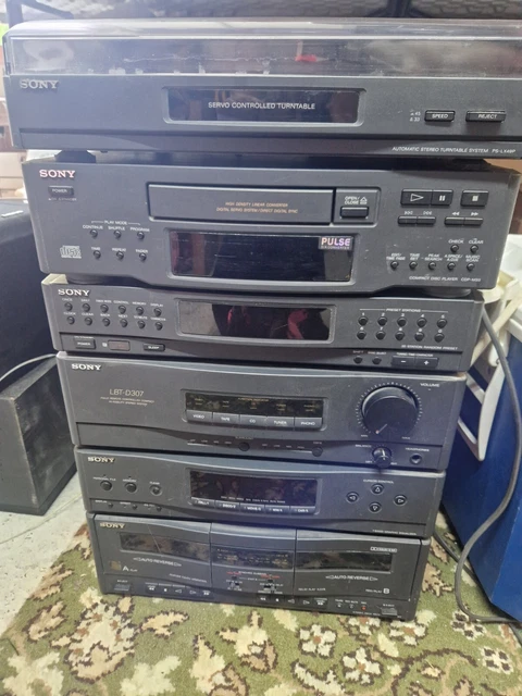 RETRO HIFI STACK Music system - sony LBT-D307 - Turntable Radio Cd Tape ...