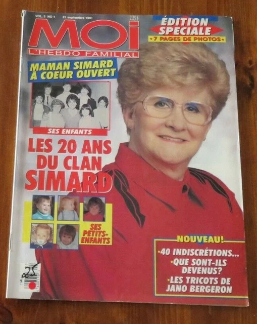 MOI MAGAZINE 1991 Nathalie Simard BARBARA EDEN Schwarzenegger MARCIA ...