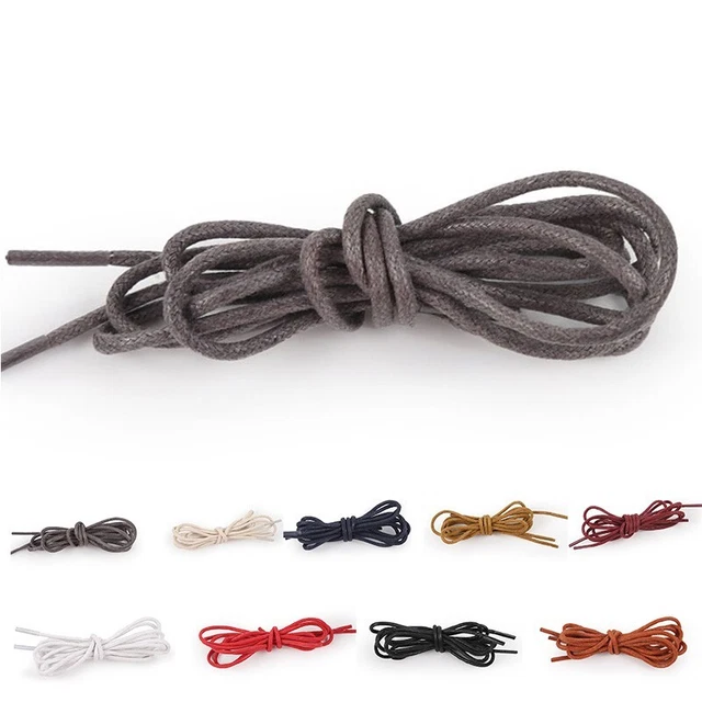 ROUND WAXED WHITE Shoe Strings Boot Laces Cord 70 150cm Diameter 2 2 ...