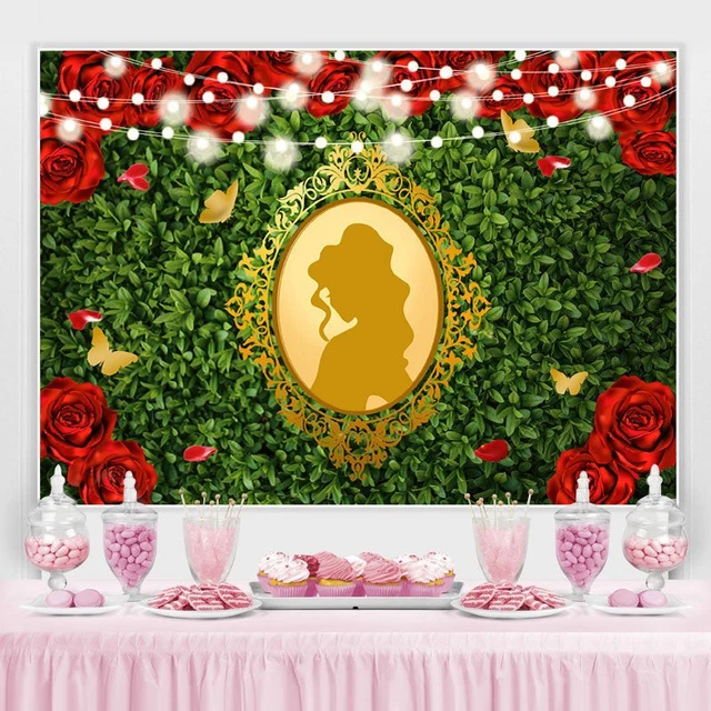 GOLD MIRROR RED Rose Happy Birthday Backdrop For Girl $37.90 - PicClick AU