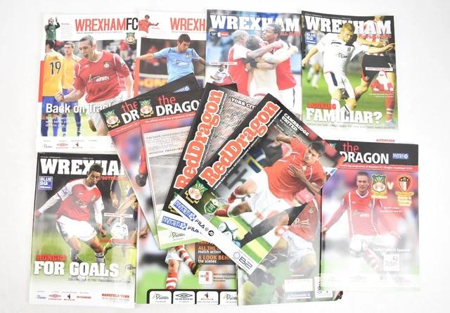 WREXHAM FC FOOTBALL Official Matchday Programmes Bundle Sports ...